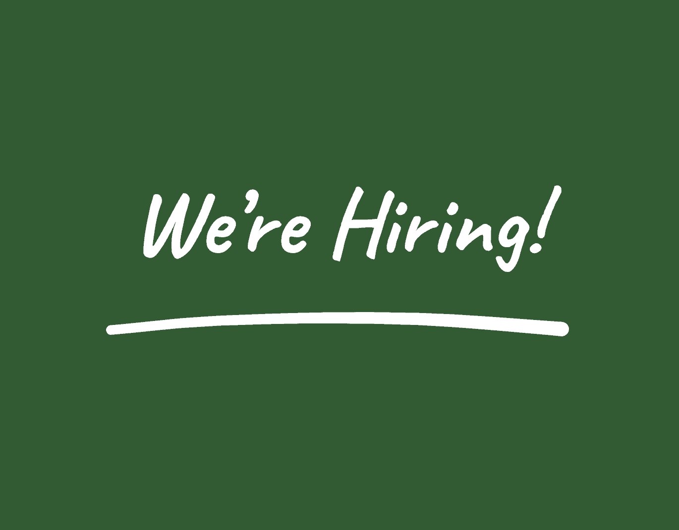 We're Hiring: 2 Open Positions